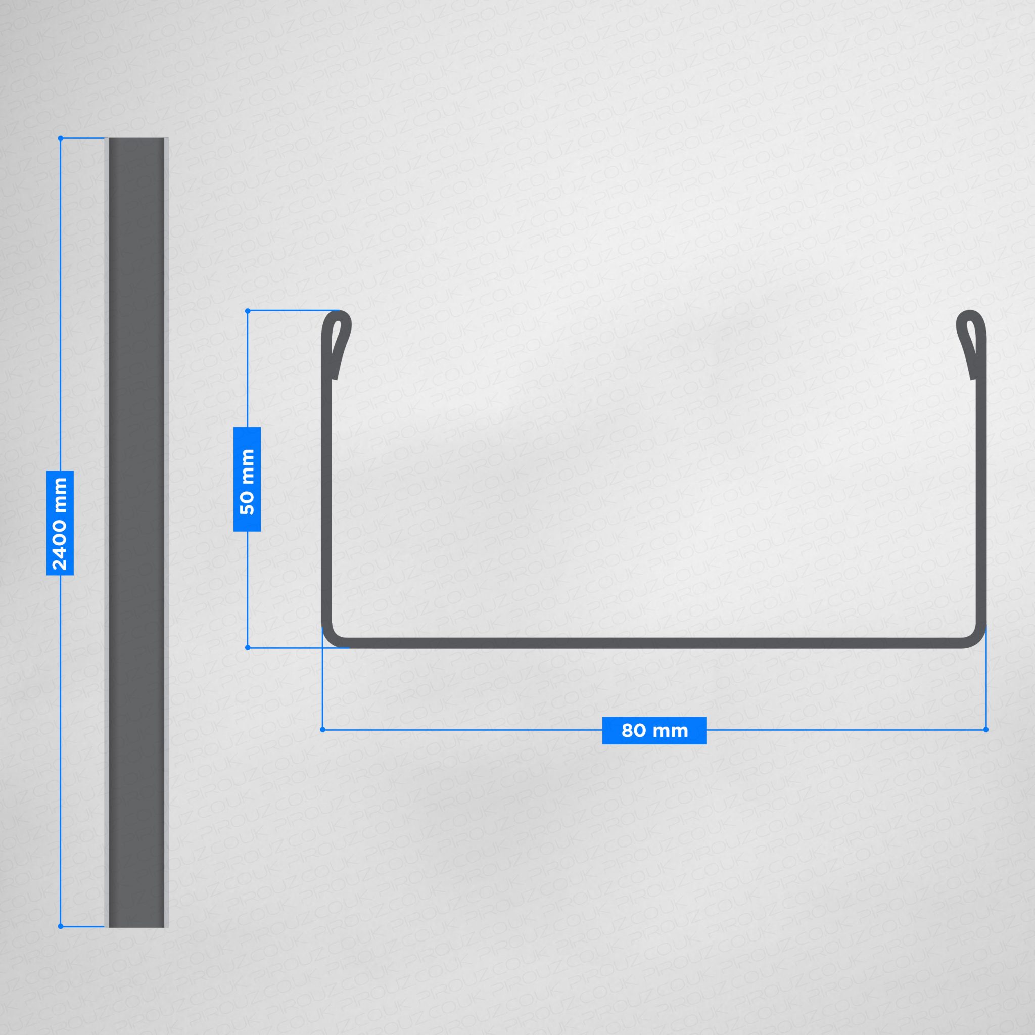 Food Safe Cold Room ‚U Channel 80mm Width‚ 2400mm Length – Pirouz Ltd.